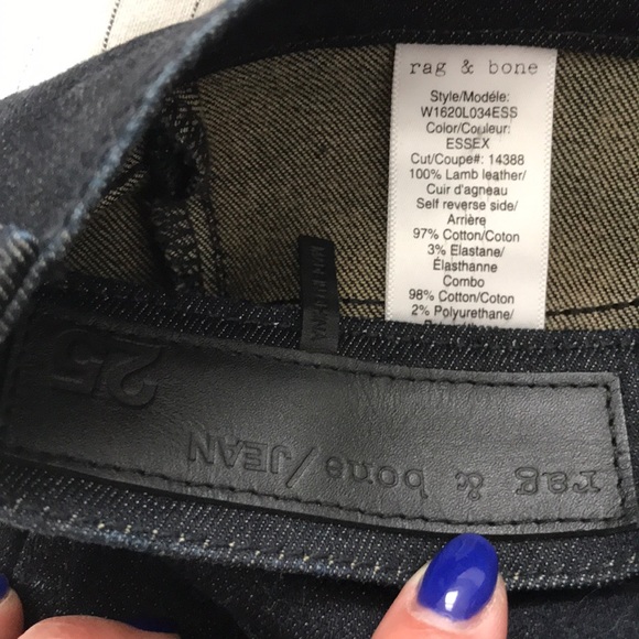 rag & bone | Jeans | Rag Bone Hyde Leather Panel Skinny Jeans 25 | Poshmark